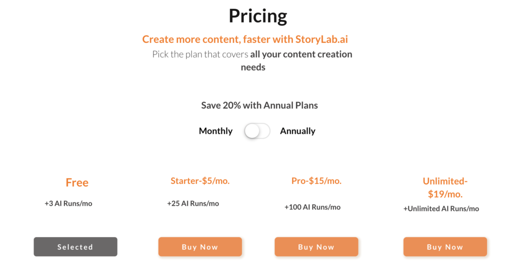 Storylab Ai review, pricing & lifetime deal online - SaaSBaba
